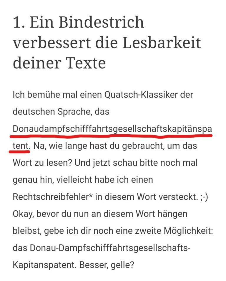 Bindestriche! Viel zu selten genutzte Satzzeichen.